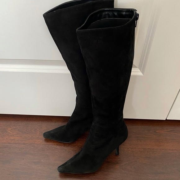 Aldo | Shoes | Aldo Tall Black Suede Boots In Size 37 | Poshmark